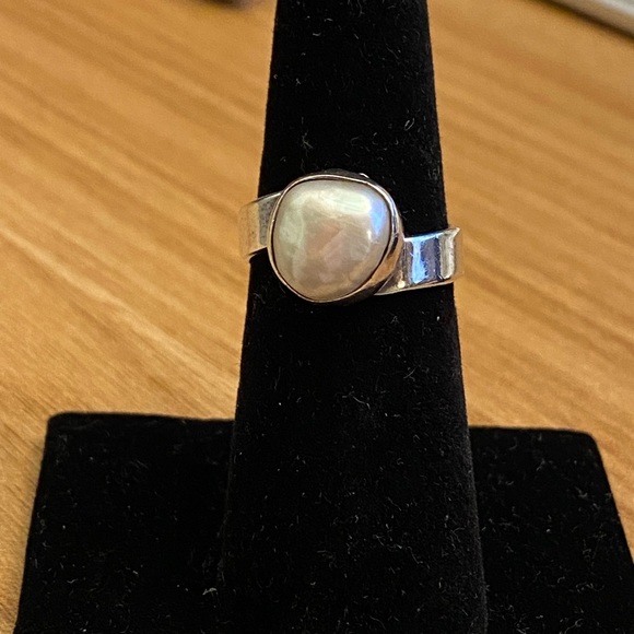 Vintage | Jewelry | Vintage 925 Sterling Silver Potato Pearl Ring ...